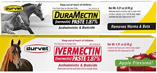 Durvet Ivermectin (Apple Flavor) & Duramectin Paste Dewormer - Bundle ...